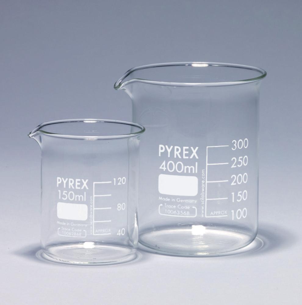 DWK DURAN Limited PYREX 250 mL Low Form Borosilicate Glass Beaker - Pack of 10 | LabFriend Australia