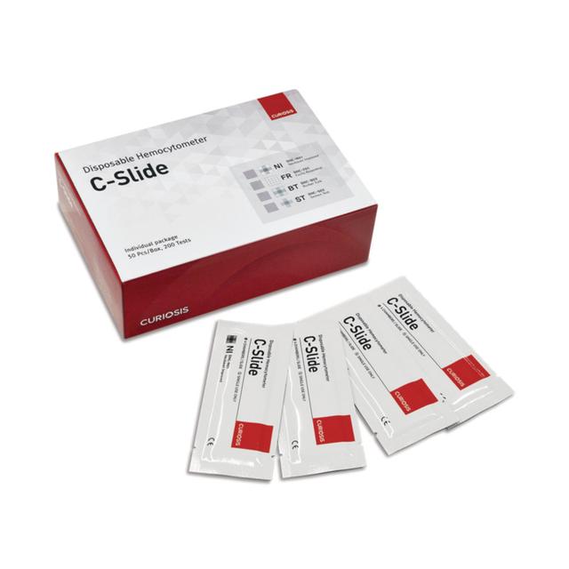 Curiosis Disposable Hemocytometer Neubauer Improved – 50 Slides, 200 ...