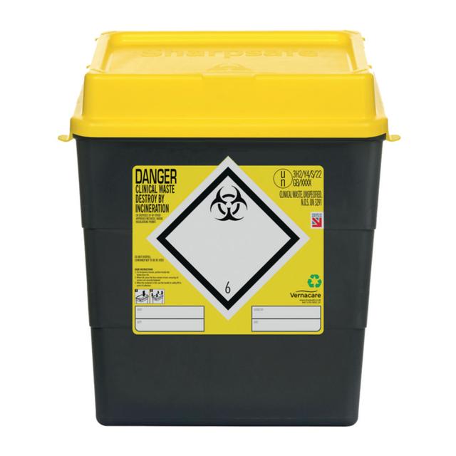 Hospidex Sampling Container Sharpsafe 11L Clinisafe UK Label ...