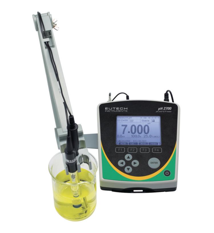 Thermo Eutech pH Meter pH 2700 with Electrode Holder & RS232 Cable ...