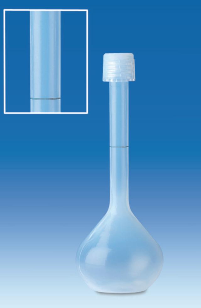 VITLAB Volumetric Flask 50 ml, PFA Class A, with Screwthread Connection | LabFriend Australia