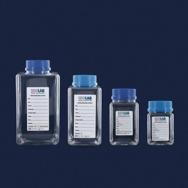 ISOLAB Water Sampling Bottle 250 ml PET Clear Sterile Without Sodium ...