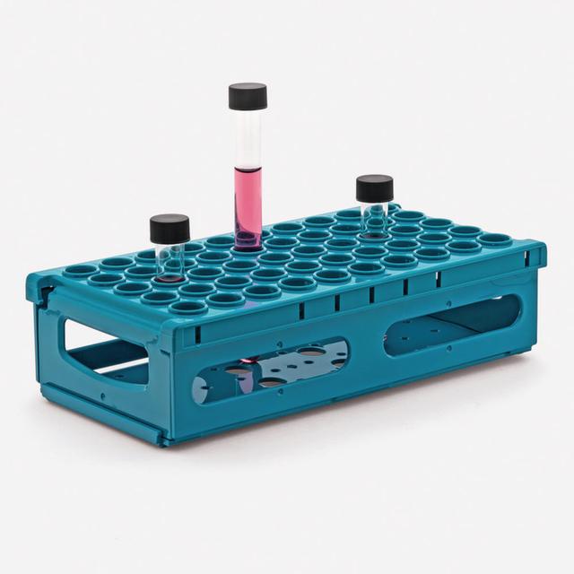 ISOLAB Test Tube Rack, Blue, High-Density PP, 50 Places for Tube ...