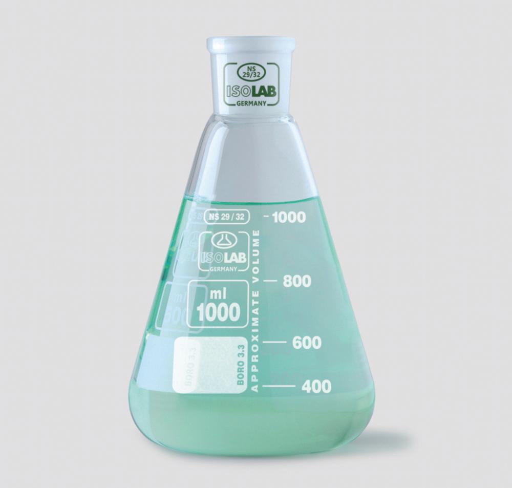 ISOLAB Erlenmeyer Flask 100 mL NS 19/26 Boro 3.3 White Graduated (without Stopper) | LabFriend ...