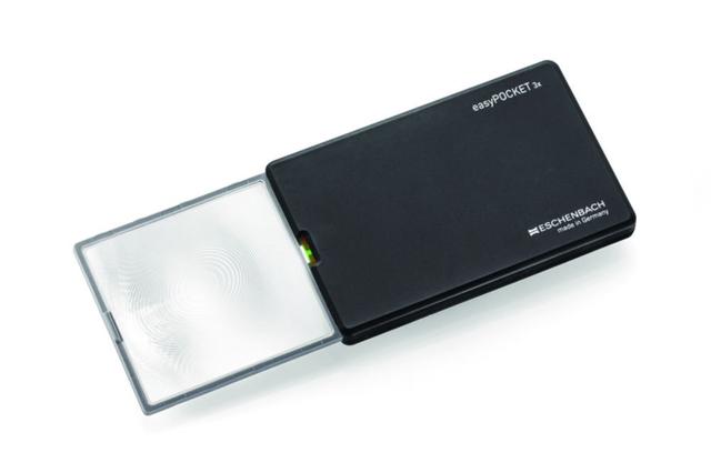 Eschenbach easyPOCKET 3.0x Magnifier – Compact LED Magnifier (Black) | LabFriend Australia